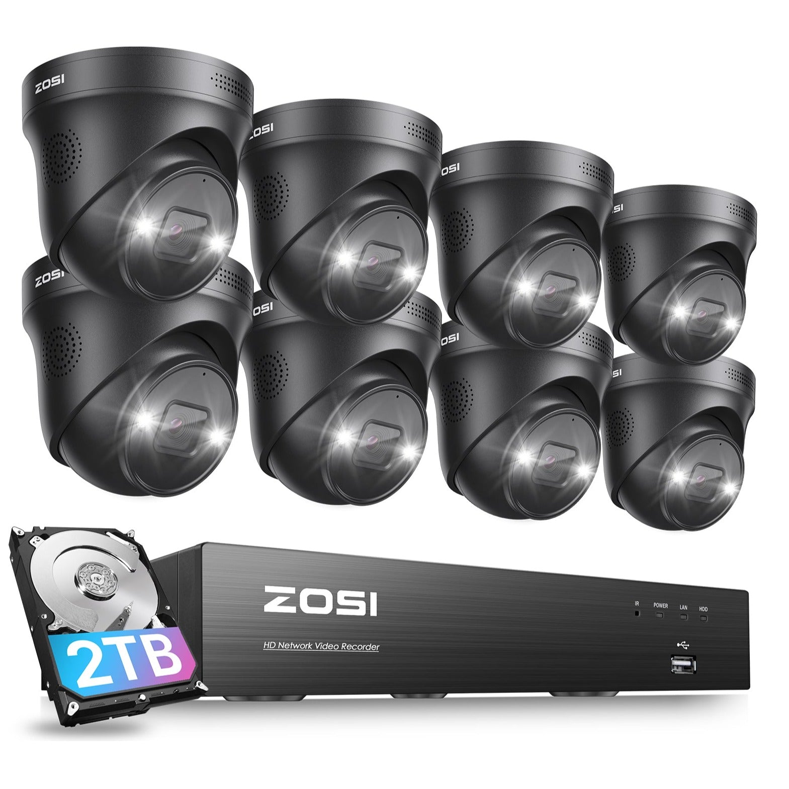 4K Security Camera System 8 Channel PoE NVR C225 - ZOSI – Zosi
